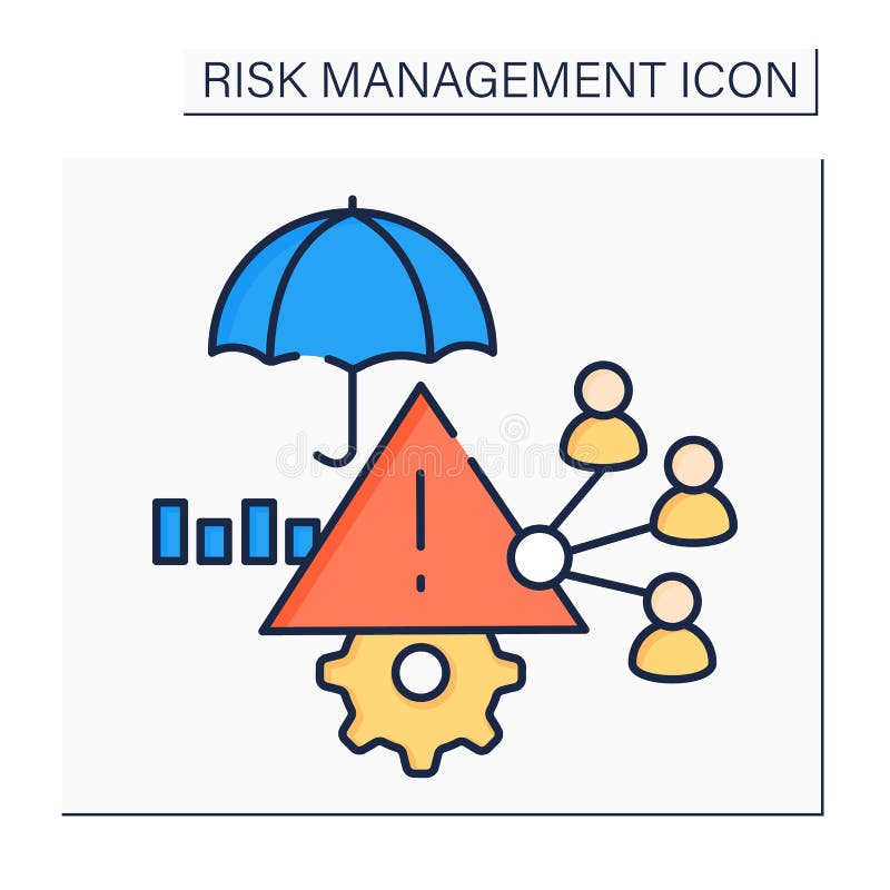 Risk allocation color icon stock vector. Illustration of icon - 247464811