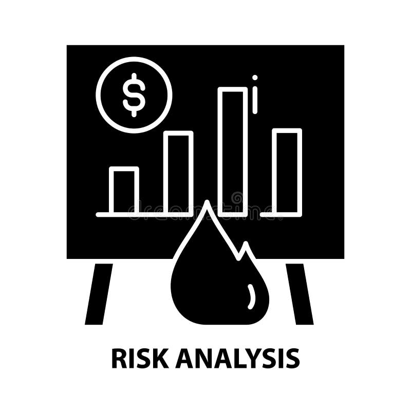 Risk Analysis Icon, Black Vector Sign with Editable Strokes, Concept ...