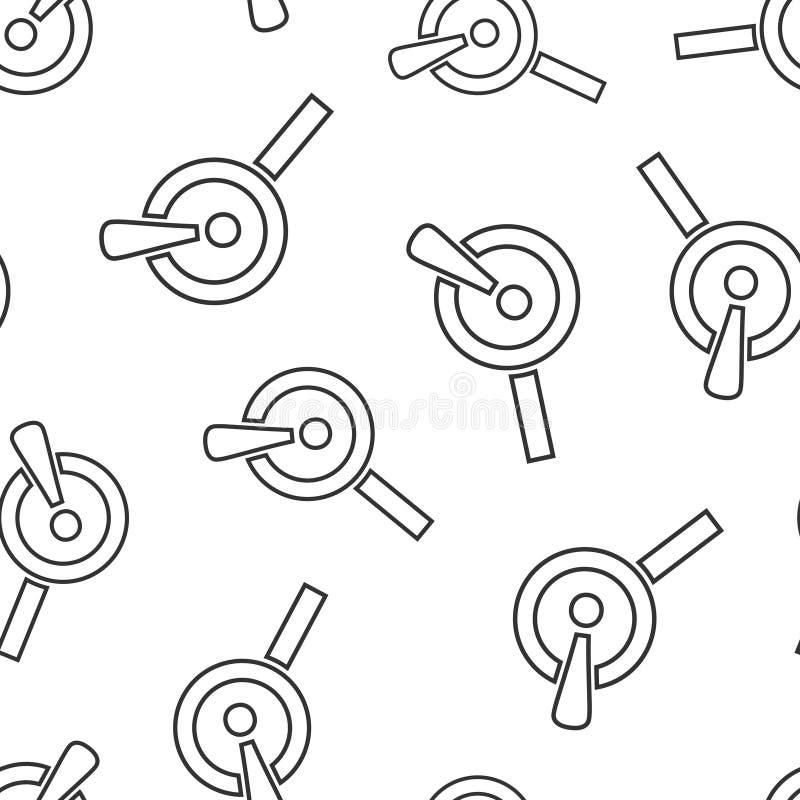 Risk Analysis Icon in Flat Style. Exclamation Magnifier Vector Illustration on White Isolated ...