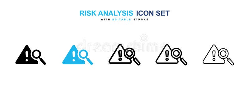 Risk analysis icon vector stock vector. Illustration of sign - 348442679