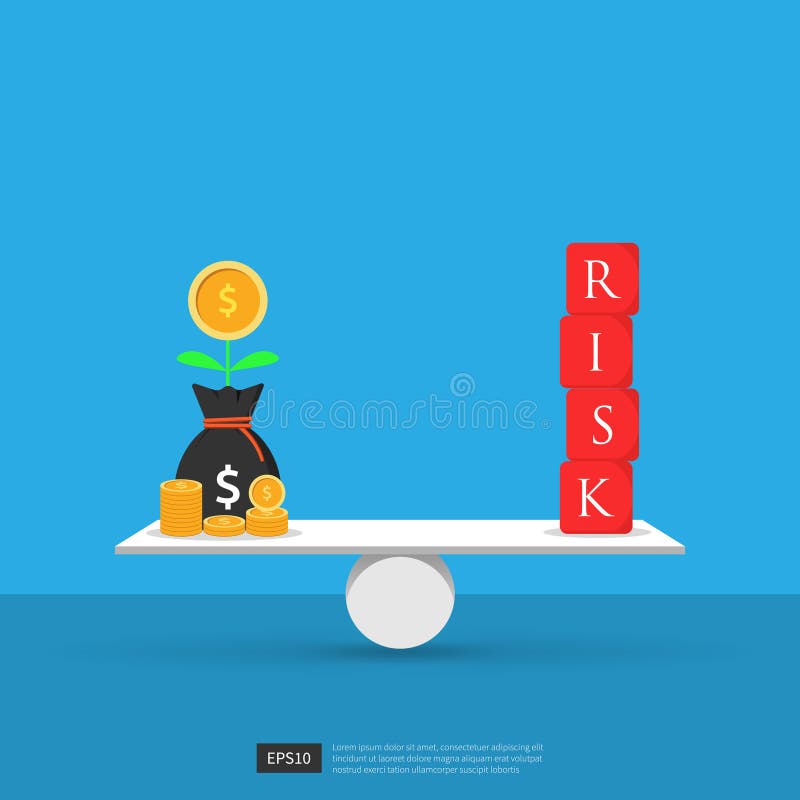Risk Analysis and Management Concept. Dollar and Risk on Basic Balance ...