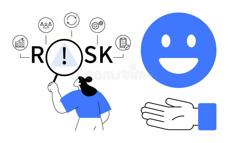 Magnifying Happy Face Stock Illustrations – 1,180 Magnifying Happy Face ...