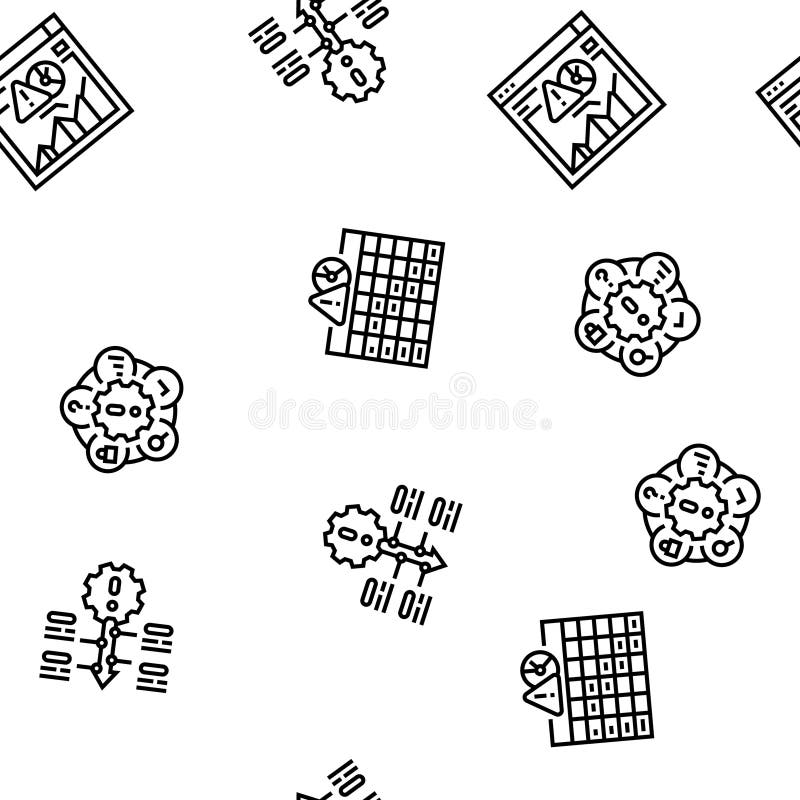 Risk Analyst Business Seamless Pattern Vector Stock Vector