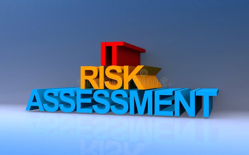It risk assessment on blue stock illustration. Illustration of market ...