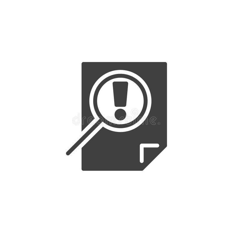 Risk Assessment Document Solid Icon Stock Vector - Illustration of file ...