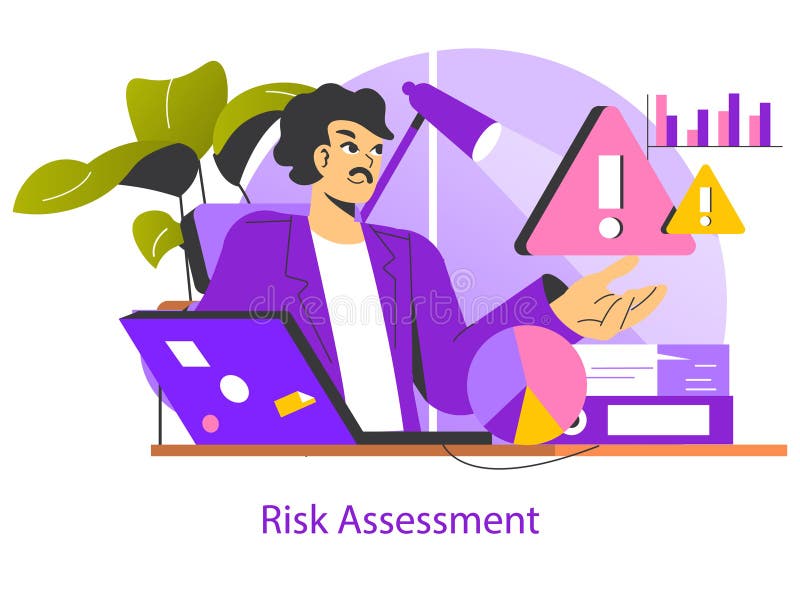 Risk. Flat Vector Illustration Stock Illustration - Illustration of ...