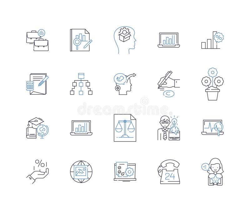 Risk Assessment Line Icons Collection. Uncertainty, Threat ...