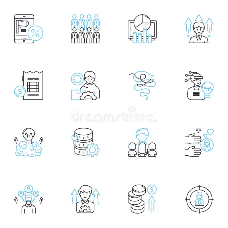Risk Assessment Linear Icons Set. Probability, Security, Hazard ...