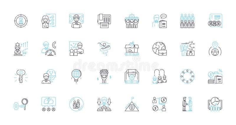 Risk Assessment Linear Icons Set. Probability, Security, Hazard ...