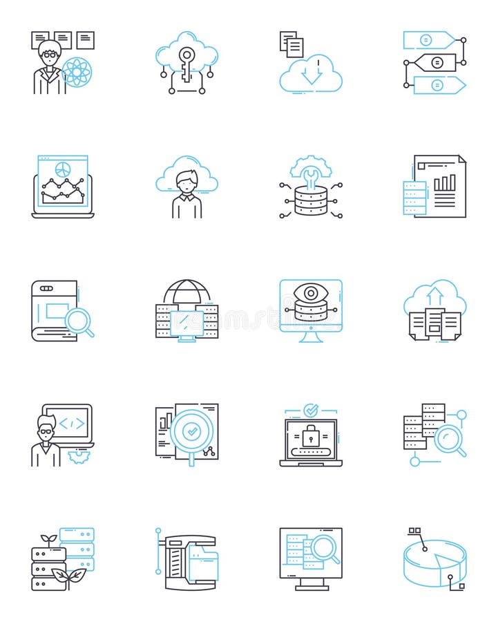 Risk Assessment Linear Icons Set. Probability, Threat, Hazard ...