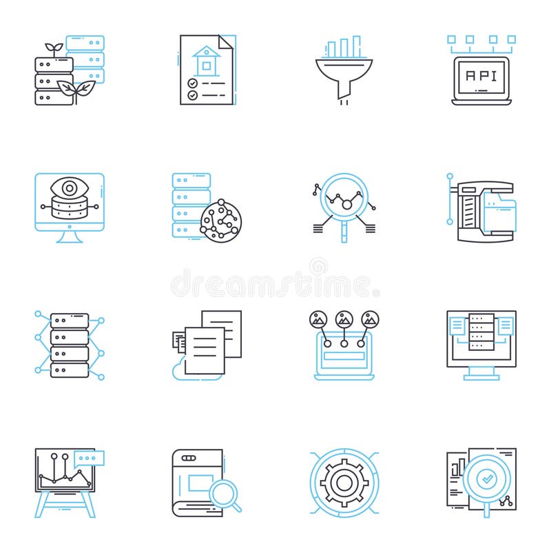 Risk Assessment Linear Icons Set. Probability, Uncertainty ...