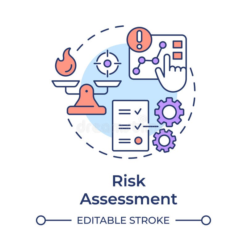 Risk Assessment Multi Color Concept Icon Stock Vector - Illustration of ...