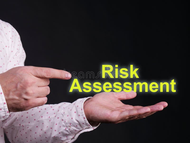 Risk Assessment is Shown on the Conceptual Photo Using the Text Stock ...
