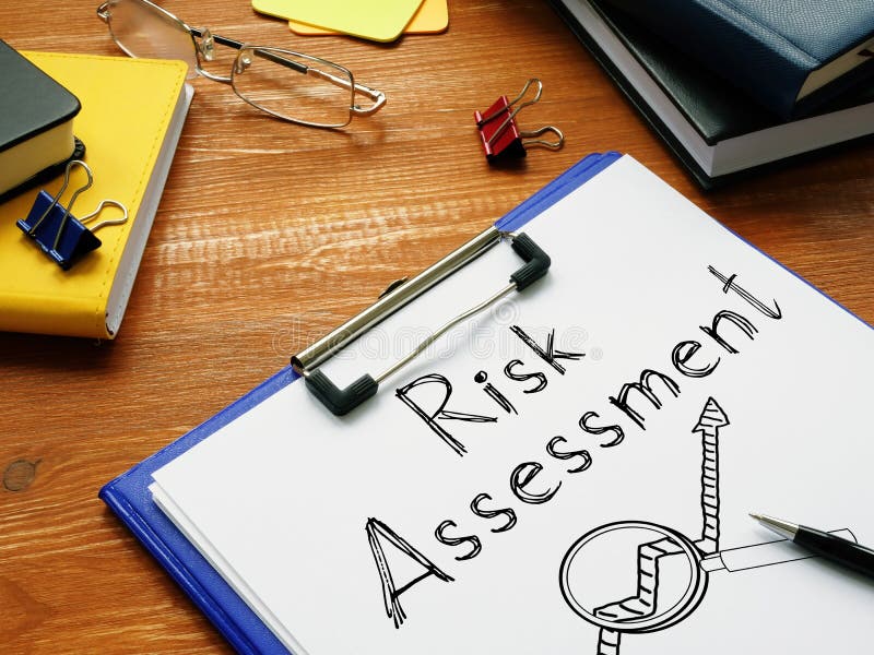 Risk Assessment is Shown on the Photo Using the Text Stock Image ...