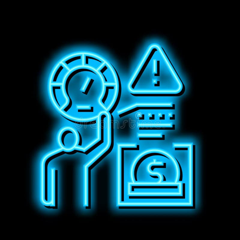 Risk Assessment Startup Neon Glow Icon Illustration Stock Vector ...