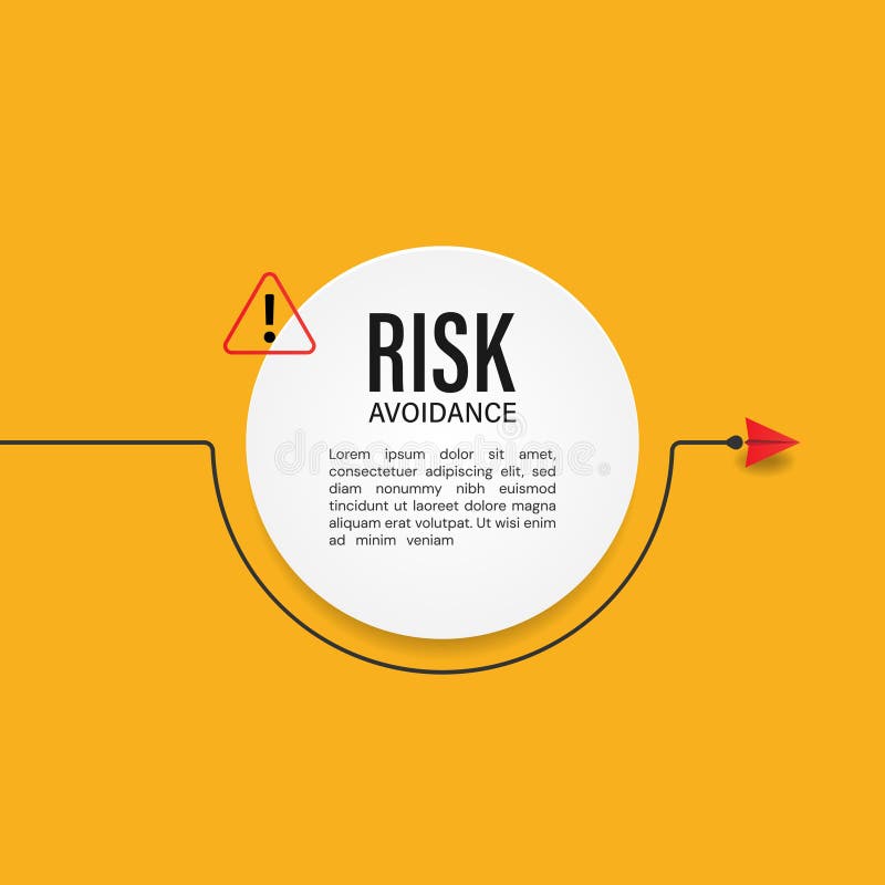 Risk Avoidance Concept with Paper Plane Symbol Isolated with Yellow ...