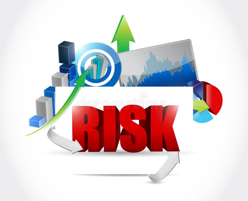 Risk Red Business Graph Illustration Design Stock Illustration ...