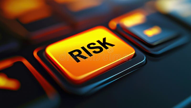 Risk Button on a Computer Keyboard in Close-Up Stock Photo - Image of ...