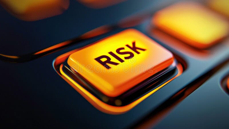 Risk Button on a Computer Keyboard in Close-Up Stock Image - Image of ...