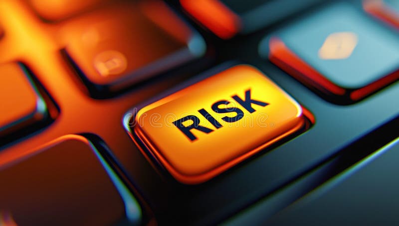 Risk Button on a Computer Keyboard in Close-Up Stock Photo - Image of ...