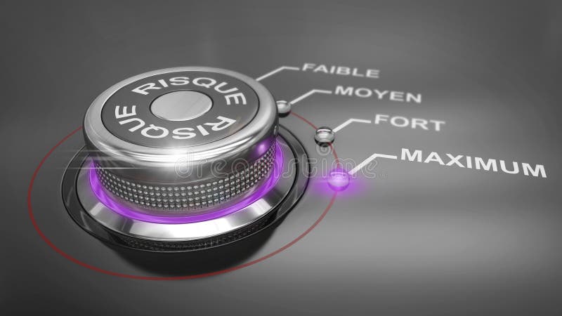 Risk Button Pointing Low and High. Vector Illustration. Stock Vector ...