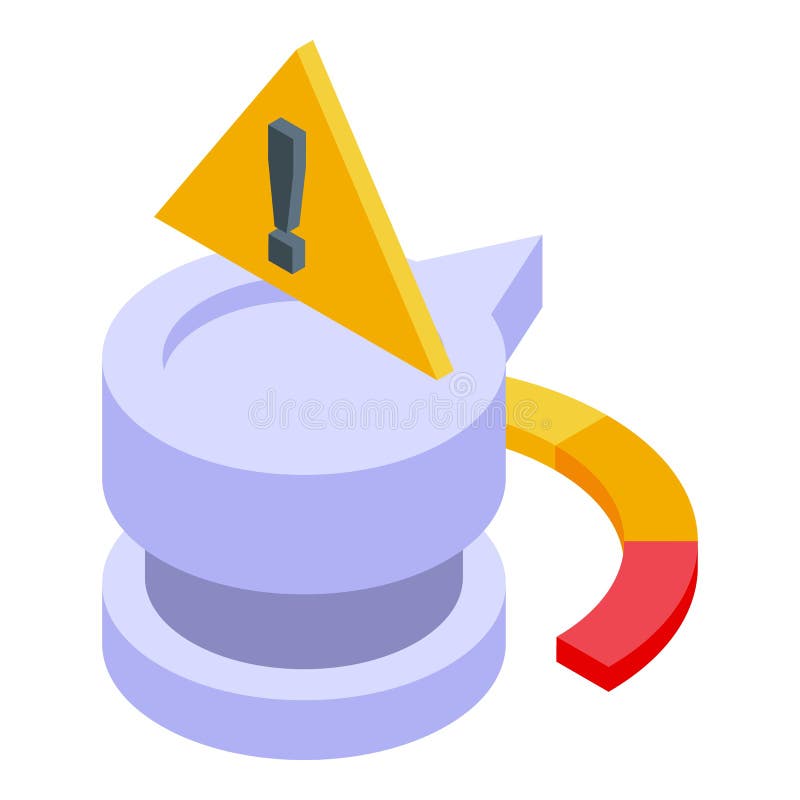 Risk Button Icon Isometric Vector. Chart Control Stock Vector ...