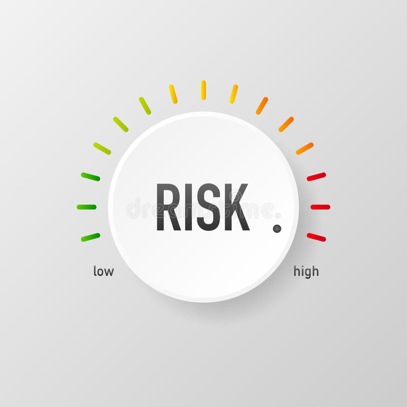 Risk Button Pointing Low and High. Vector Illustration. Stock Vector ...