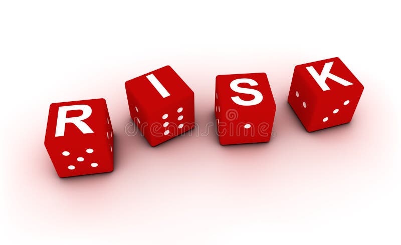 Risk concept with dices stock illustration. Illustration of safety ...