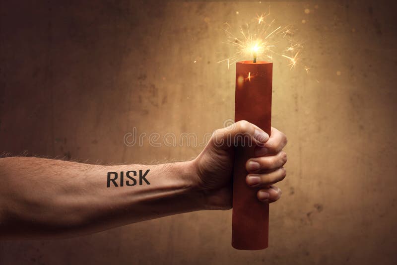 Hand with dynamite stick stock photo. Image of demolished - 127141084
