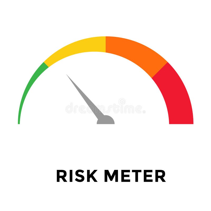 Risk Concept on Speedometer. Vector Icon Stock Vector - Illustration of ...