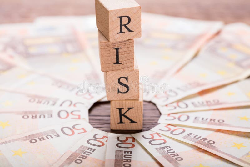 Risk Concept on Wooden Desk Stock Image - Image of money, number: 103340075