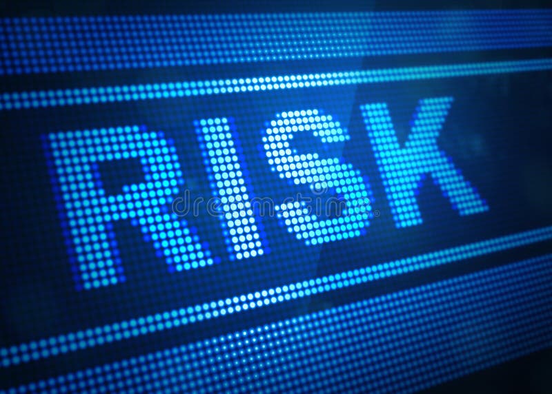 Risk Digital Screen 3d Illustration Stock Illustration - Illustration ...
