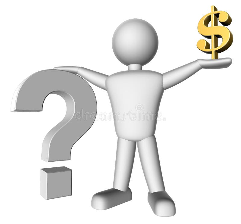 Risk, Dollar and Question Mark Stock Illustration - Illustration of ...