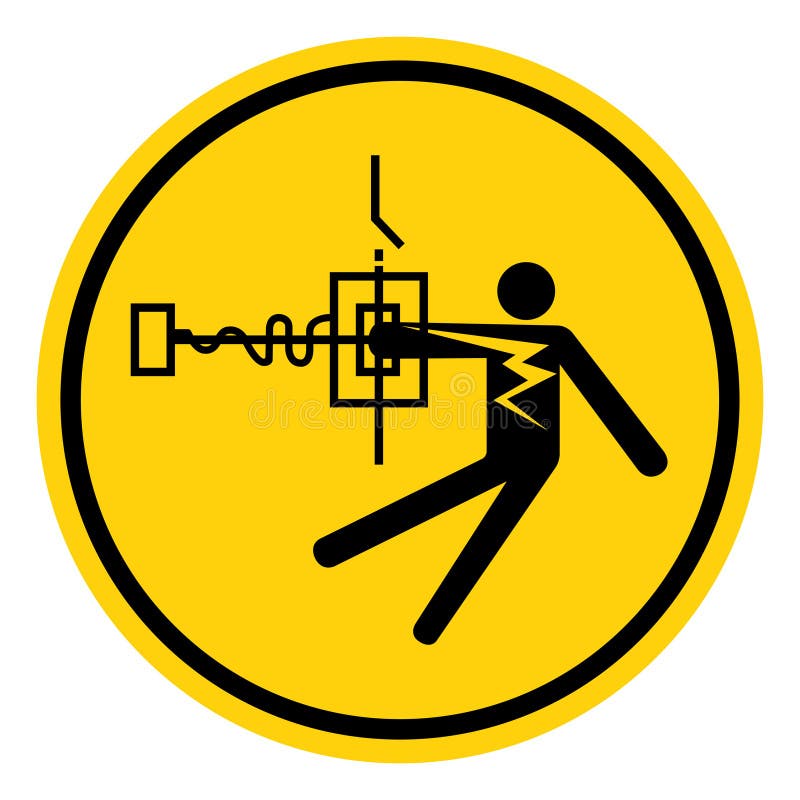 Risk Electrical Shock Symbol Sign, Vector Illustration, Isolate on ...