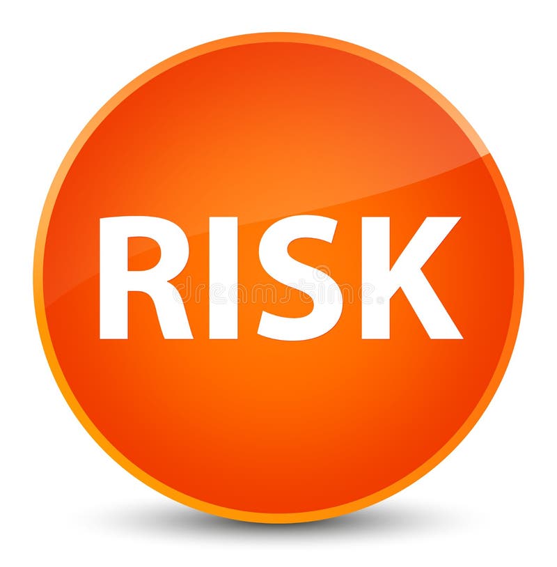 Risk Elegant Orange Round Button Stock Illustration - Illustration of ...