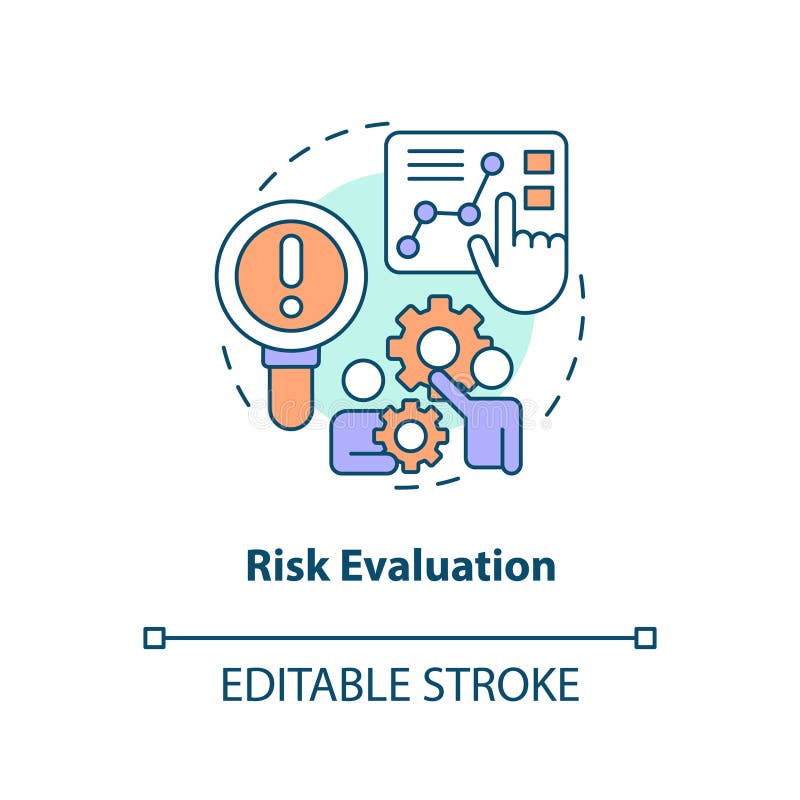 Risk Evaluation Concept Icon Stock Illustration - Illustration of ...