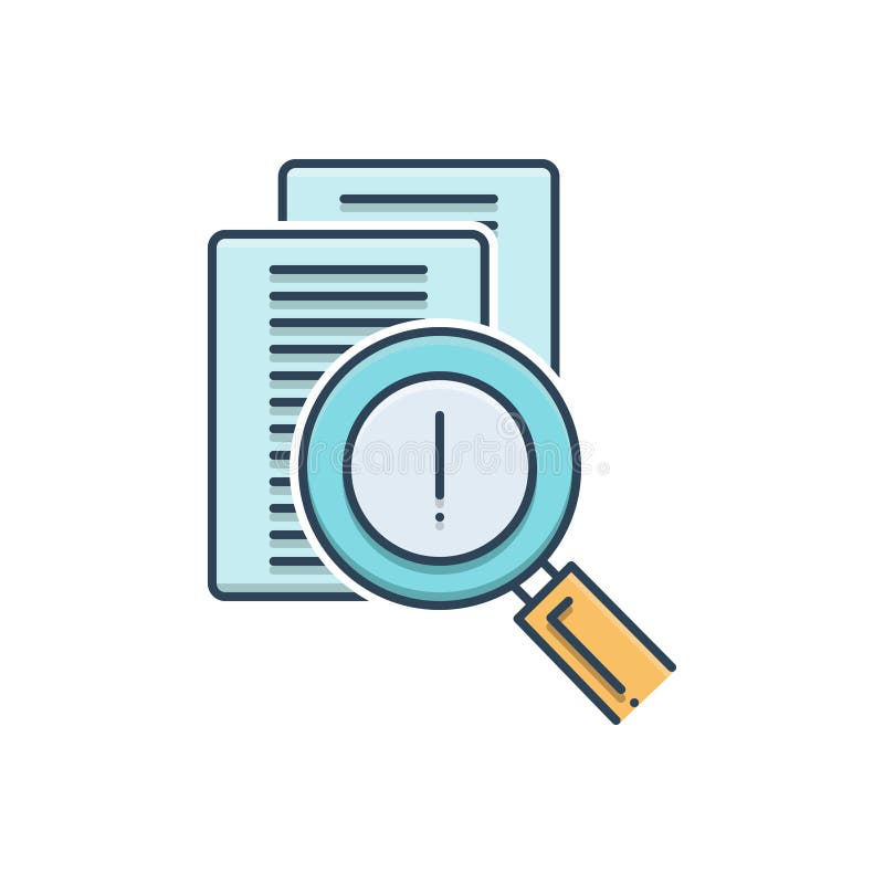 Color Illustration Icon for Risk Evaluation, Discovery and Statement ...