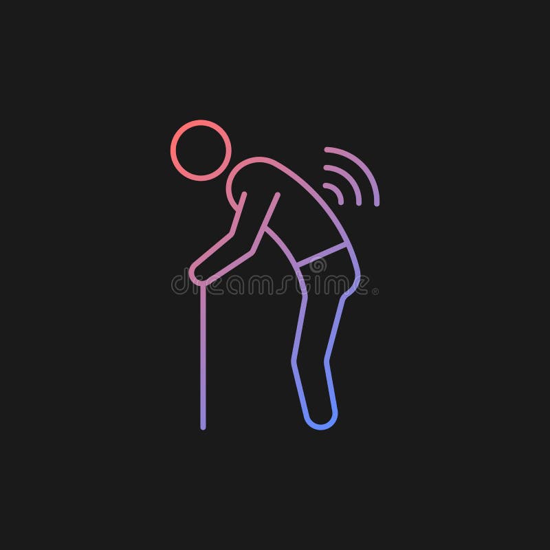 Risk Factor Linked To Age Gradient Vector Icon for Dark Theme Stock ...