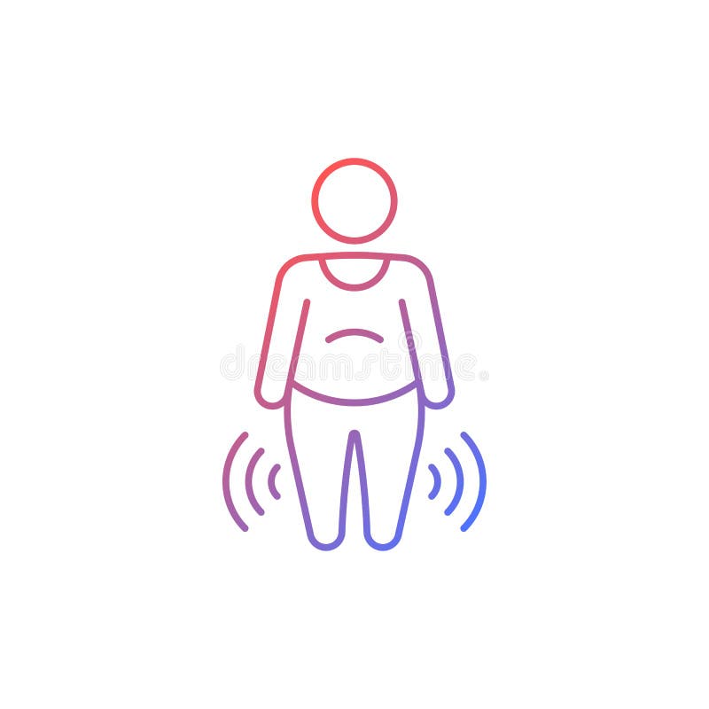 Risk Factor Linked To Obesity Gradient Linear Vector Icon Stock Vector ...