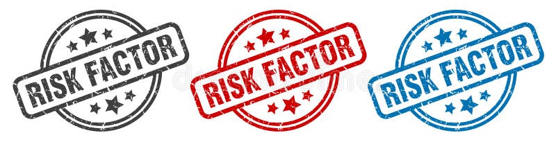 Risk Factor Stamp. Risk Factor Round Isolated Sign Stock Vector ...