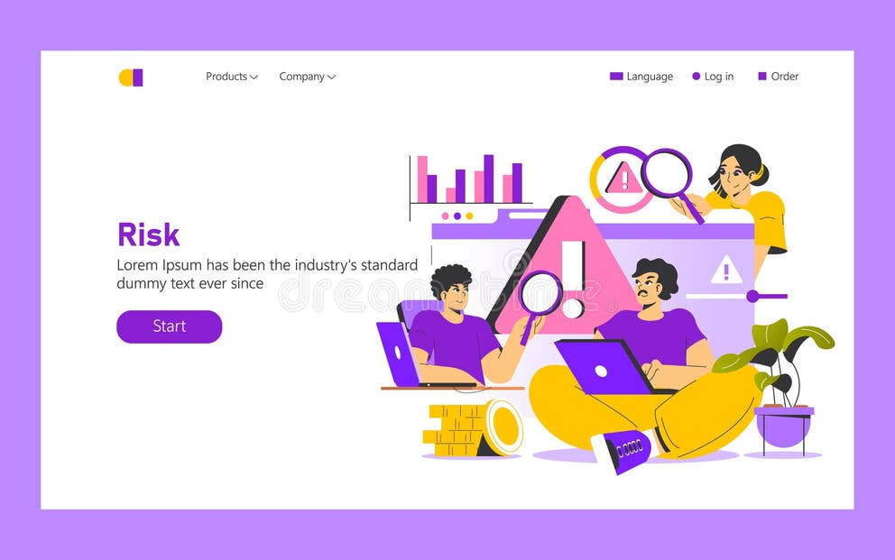 Risk. Flat Vector Illustration Stock Vector - Illustration of strategy ...