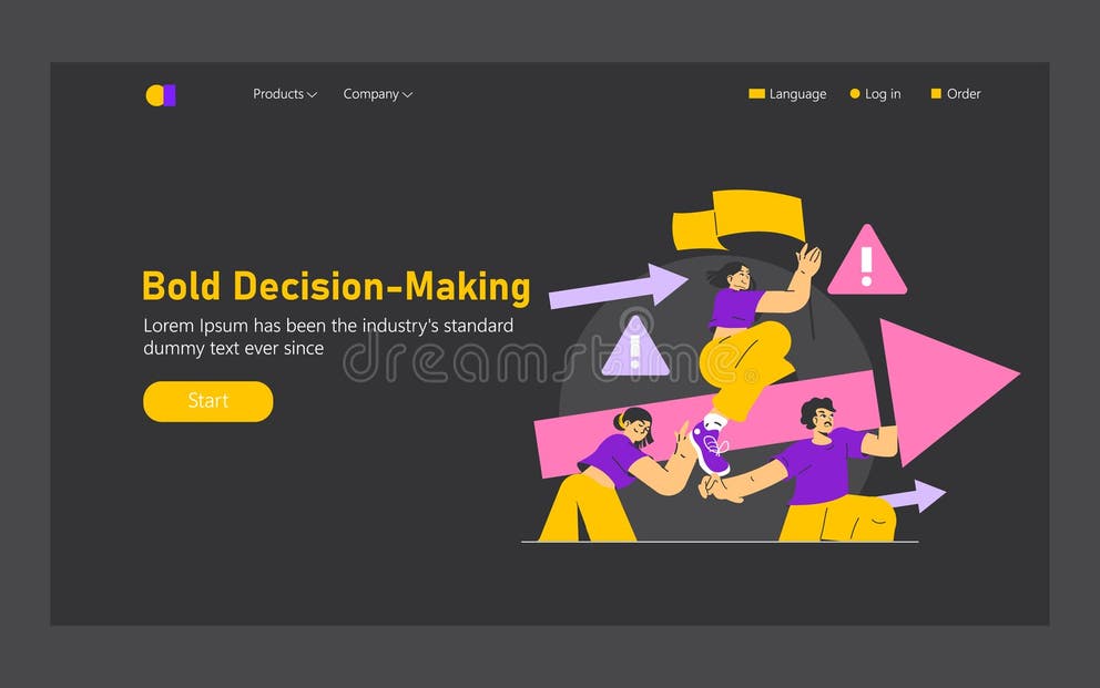 Risk. Flat Vector Illustration Stock Vector - Illustration of decision ...