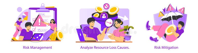 Risk. Flat Vector Illustration Stock Vector - Illustration of resource ...