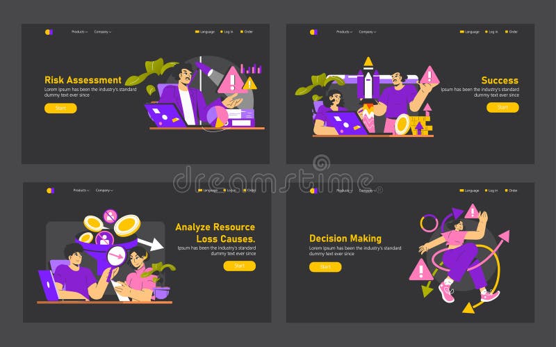 Risk. Flat Vector Illustration Stock Vector - Illustration of growth ...