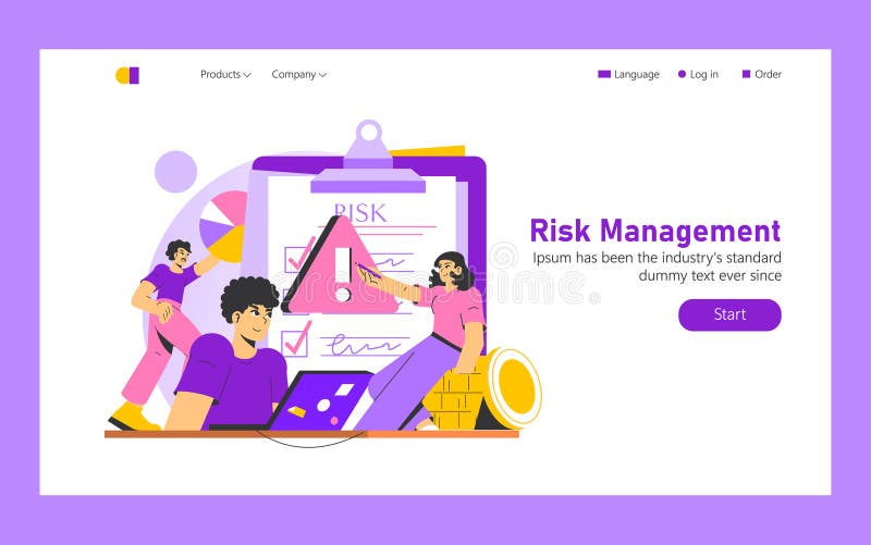 Risk. Flat Vector Illustration Stock Vector - Illustration of ...