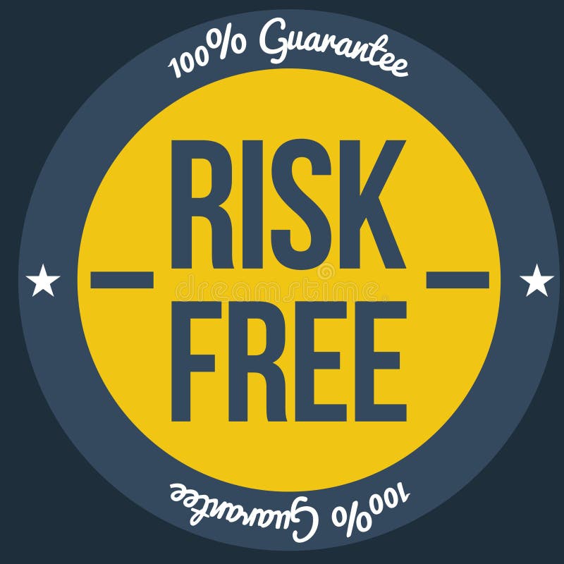 Risk-free Guarantee Label. Vector Illustration Decorative Design Stock ...