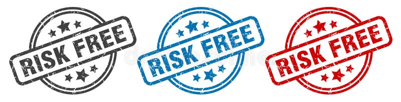 Risk Free Stamp. Risk Free Round Isolated Sign Stock Vector ...