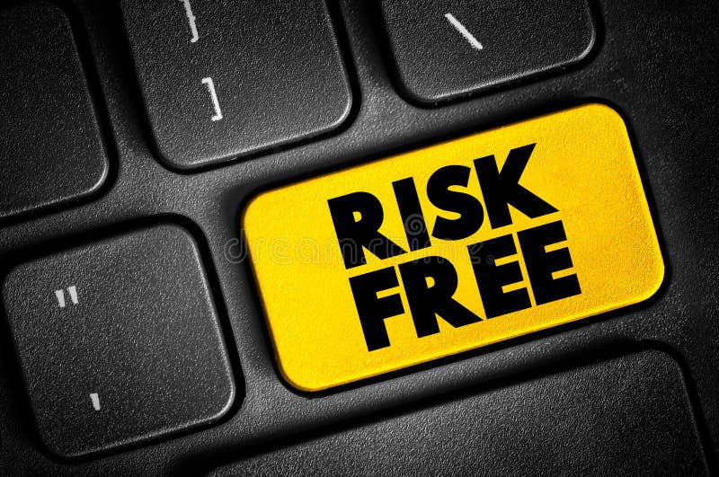 Risk Free Text Button on Keyboard, Concept Background Stock Photo ...