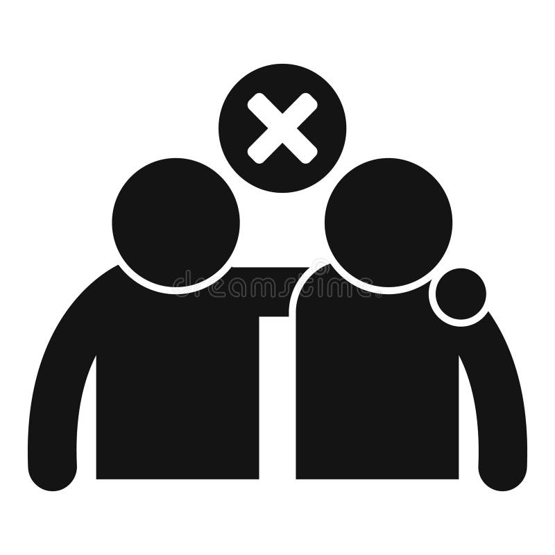 Risk Friends Embrace Icon Simple Vector. Shake Social Handle Stock ...