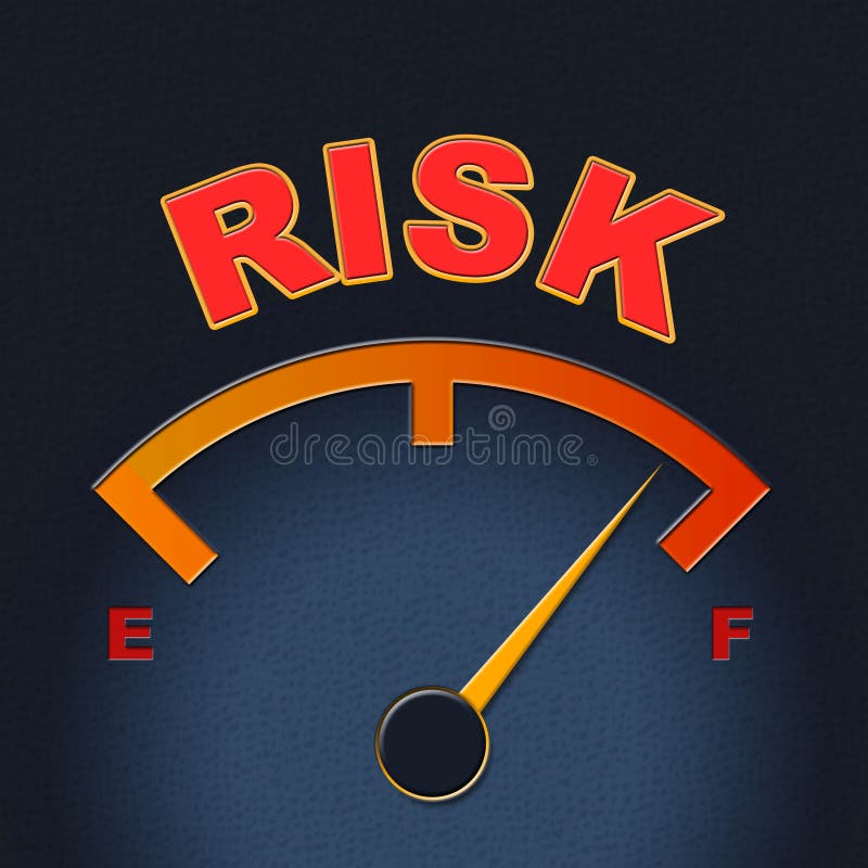 Risk Gauge Scale Measure High, Medium and Low Risk Speedometer Icon ...